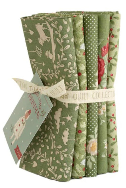 Fabric, Merry Little Christmas Collection GREEN by Tilda - FAT QUARTER ...