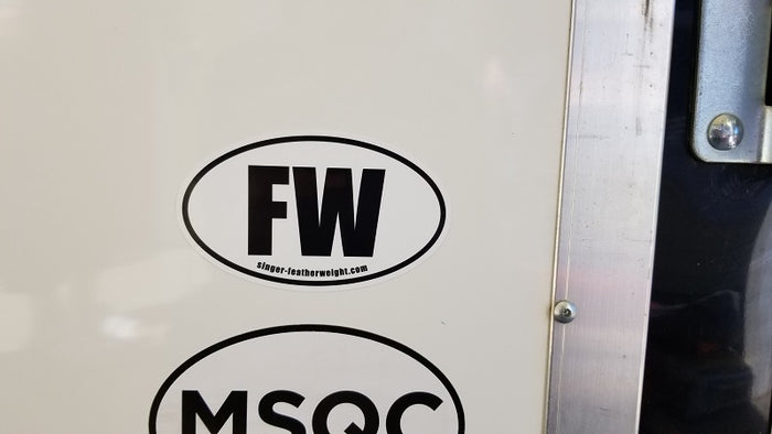 Bumper Sticker, Oval FW "Featherweight" – The Singer Featherweight Shop