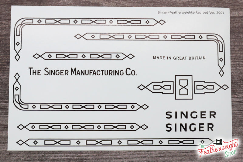 Decals, Paperclip Style for Singer Featherweight 221, 222K – The Singer ...