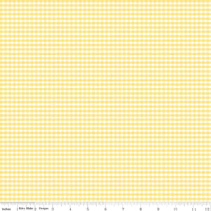 Fabric, 1/8" Small Gingham by Riley Blake Designs - YELLOW (by the yar ...
