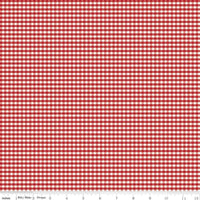 Fabric, 1/8" Small Gingham by Riley Blake Designs - RED (by the yard ...
