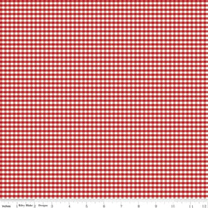 Fabric, 1/8" Small Gingham by Riley Blake Designs - RED (by the yard ...