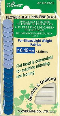 Flower Head Pins, Blue Flowers -FINE – The Singer Featherweight Shop