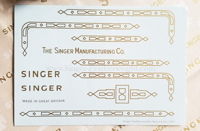 Decals, Paperclip Style for Singer Featherweight 221, 222K – The Singer ...