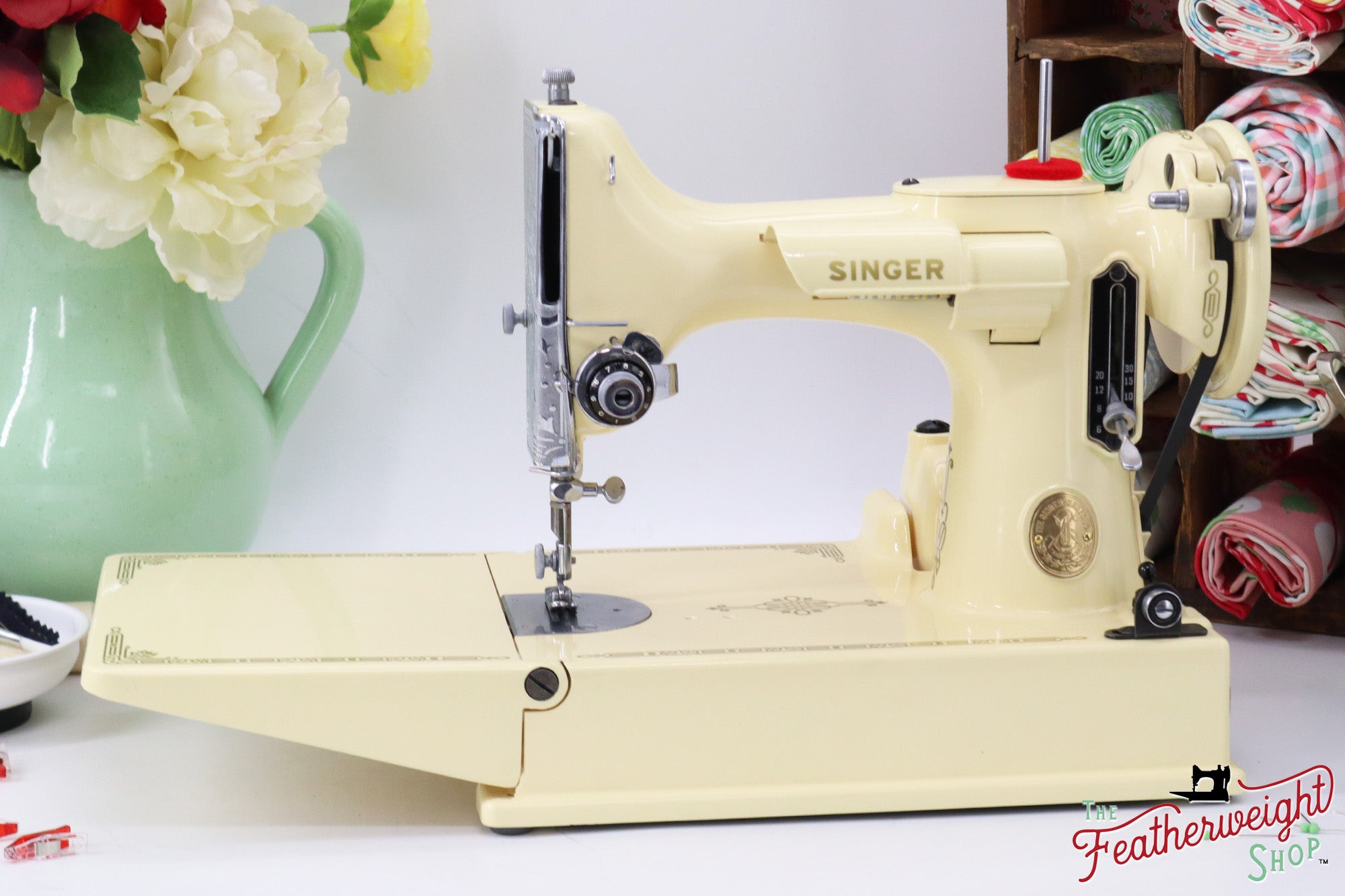 Singer Featherweight 221, AG869*** - Fully Restored in Sugar Cookie – The Singer Featherweight Shop