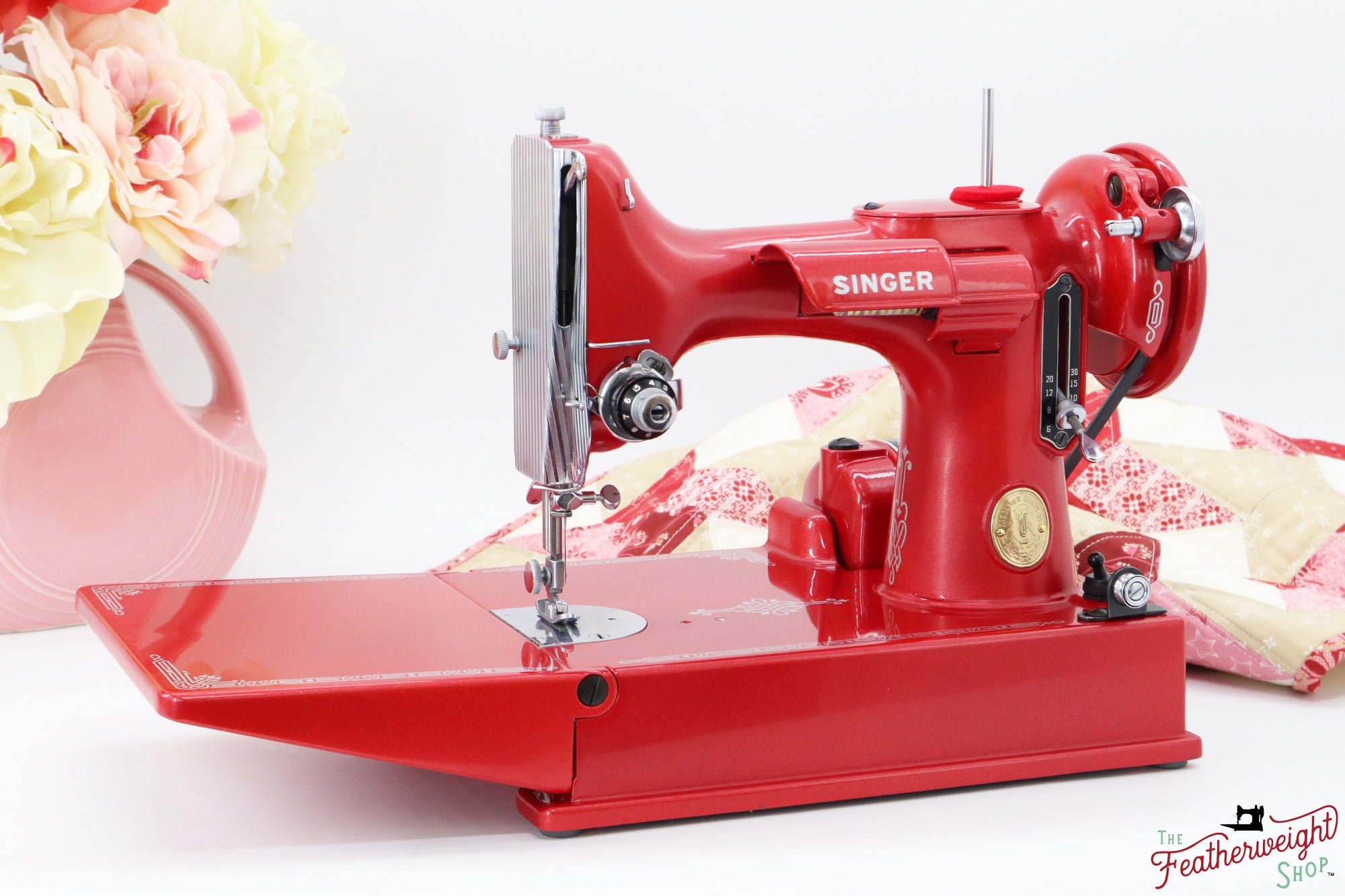 Singer Featherweight 221, AH318*** - Fully Restored in Candy Apple Red ...