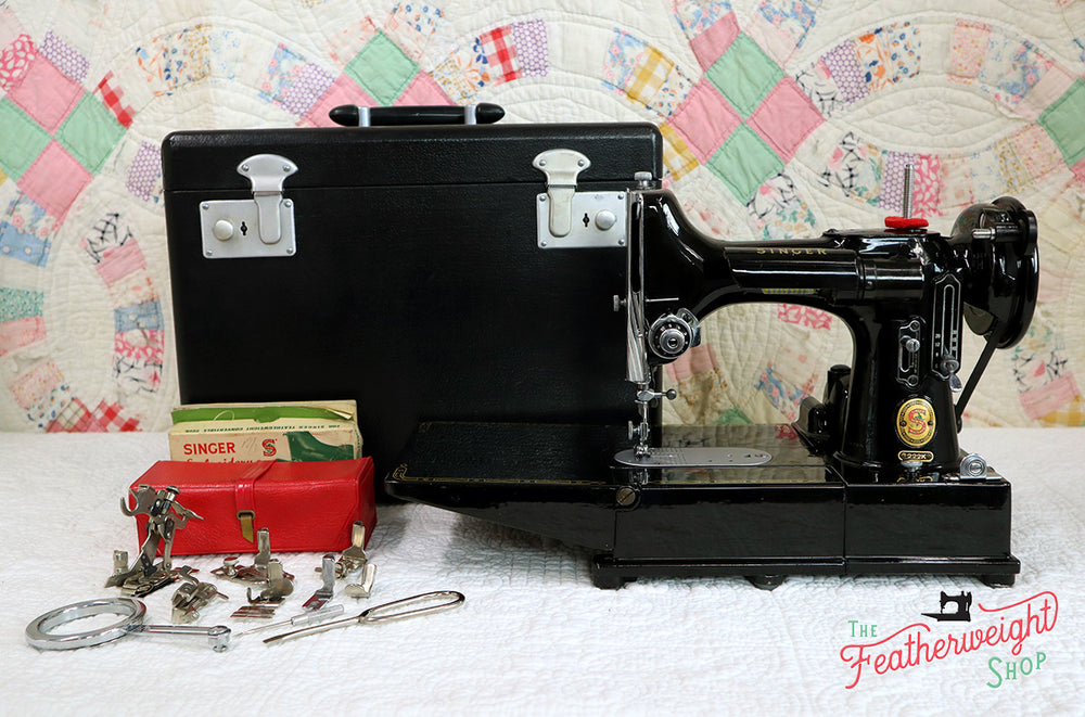 Singer Featherweight 222K Sewing Machine, RED "S" EP758*** – The Singer ...