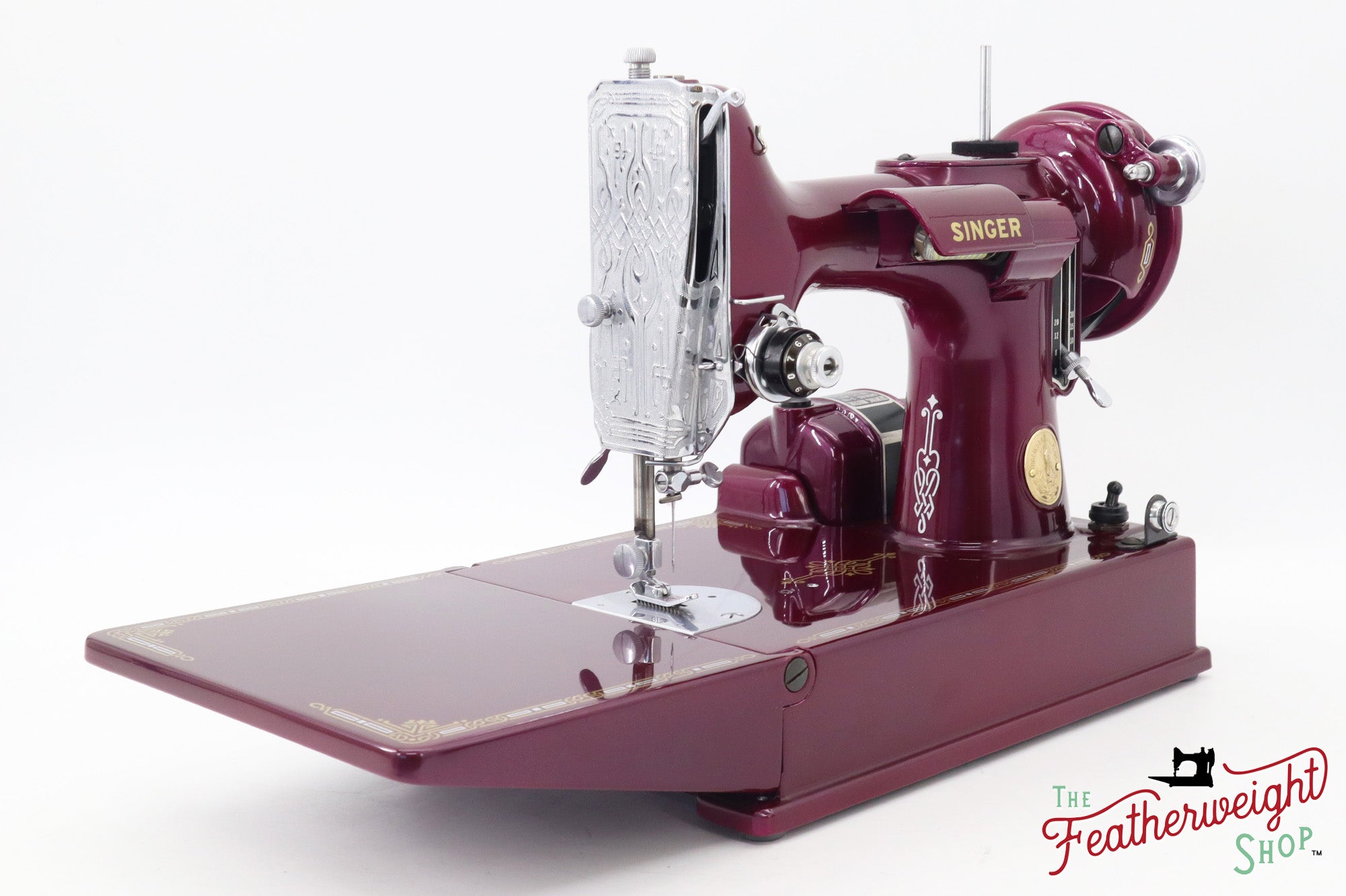 Singer Featherweight 221, AH063*** - Fully Restored in Friesen Peony ...