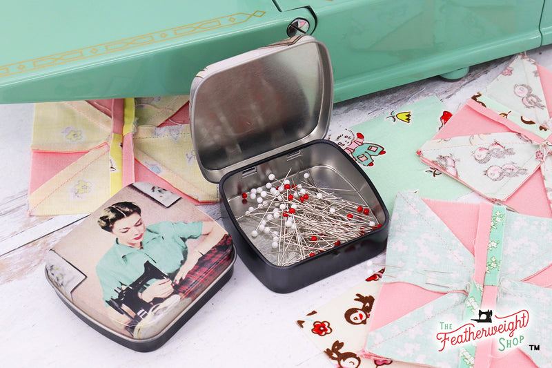 Featherweight Pin Tin & Nostalgic Box - Red Plaid – The Singer ...