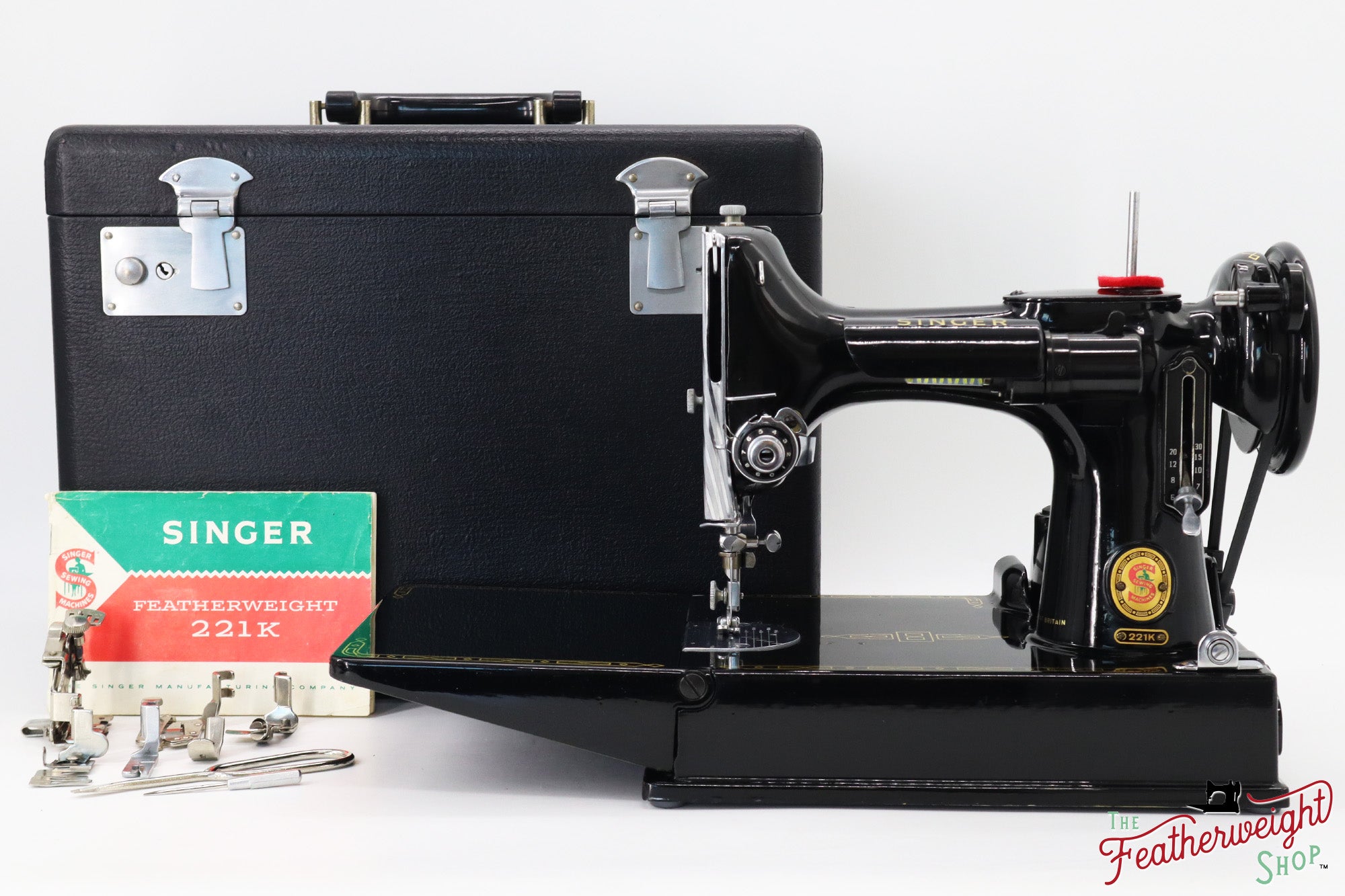 Singer Featherweight 221K Sewing Machine, RED "S" - ES649*** – The ...