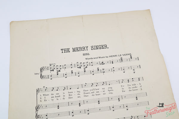 Sheet Music, The Merry Singer 1891 (Vintage Original) - RARE – The ...
