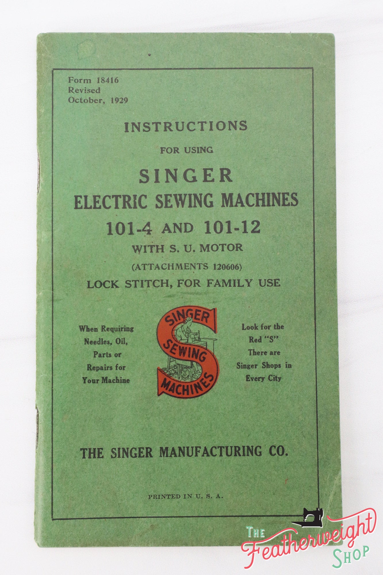 Manual, Singer 101 (Vintage Original) – The Singer Featherweight Shop