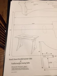 PATTERN, Singer FEATHERWEIGHT TABLE PLANS (Printed) – The Singer ...