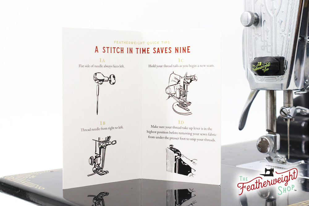 Stitch Tips Card for the Singer Featherweight 221 & 222 – The Singer ...