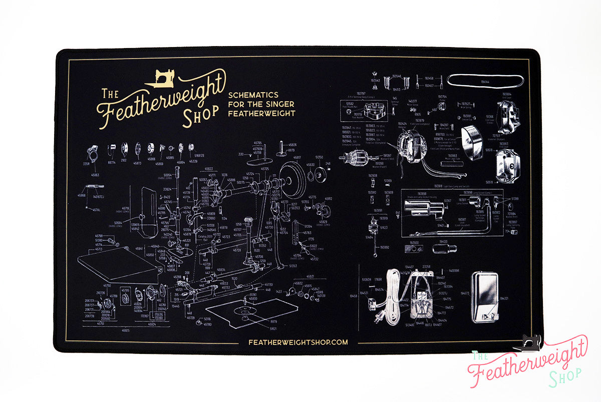 Servicing Mat, Featherweight Schematic – The Singer Featherweight Shop