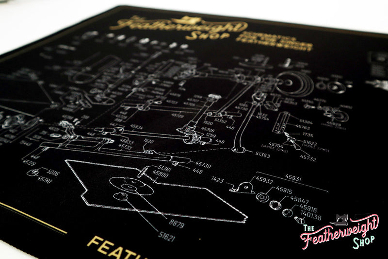 Servicing Mat, Featherweight Schematic – The Singer Featherweight Shop