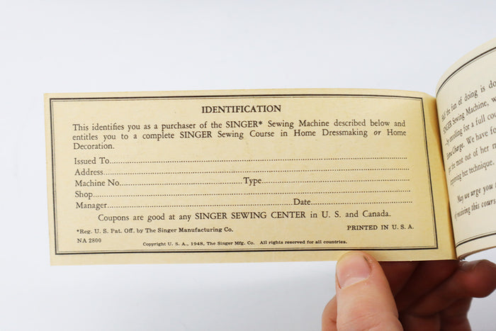 Home Sewing Course Certificate Book, (Vintage Original NOS) - RARE ...