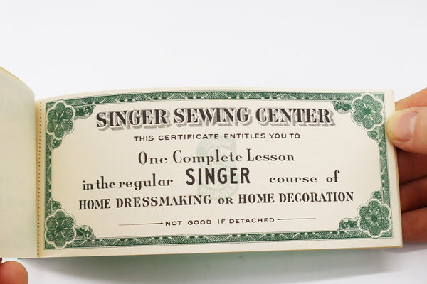 Home Sewing Course Certificate Book, (Vintage Original NOS) - RARE ...