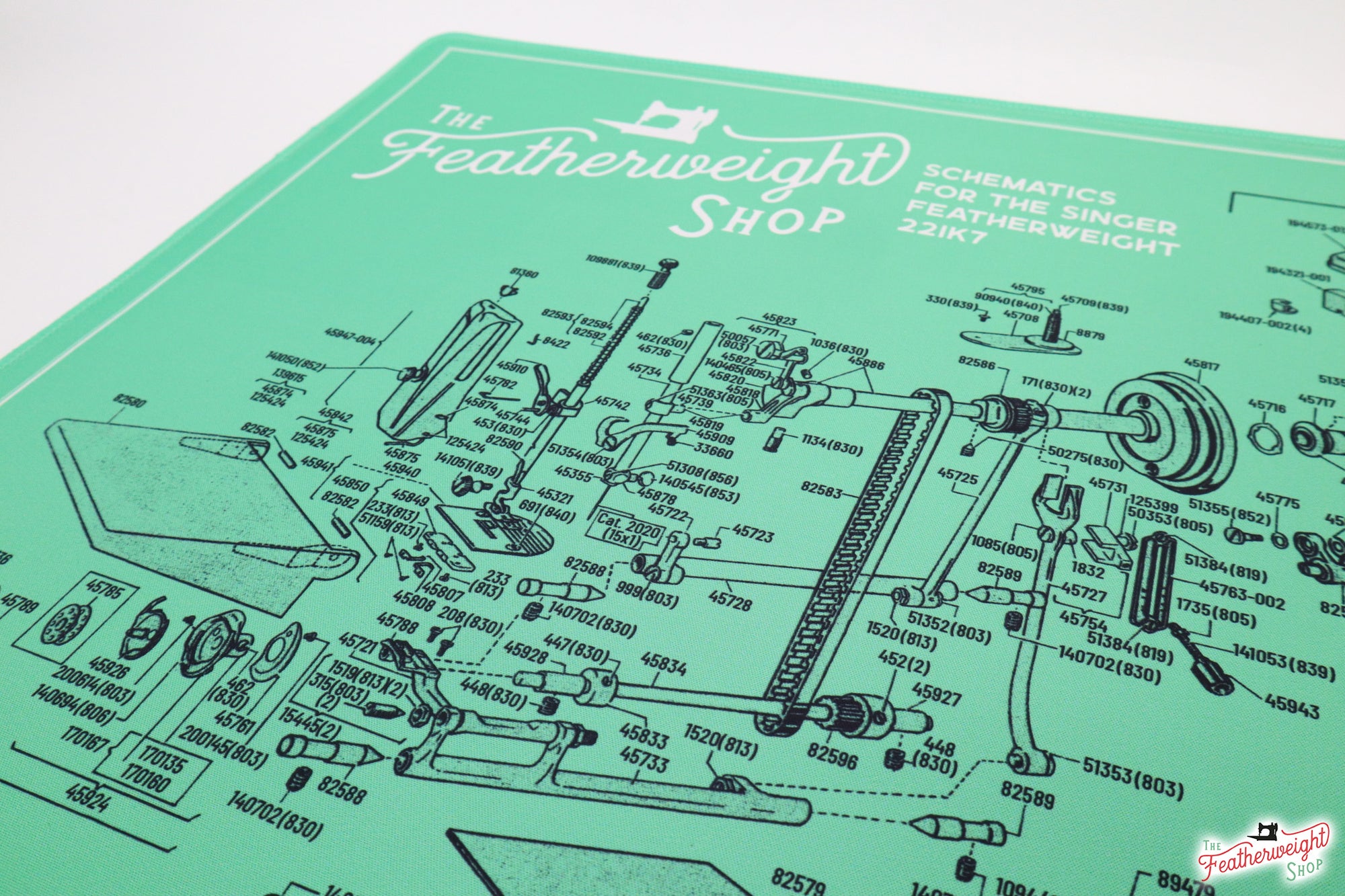 Servicing Mat - GREEN, Featherweight Schematic for White 221 – The ...