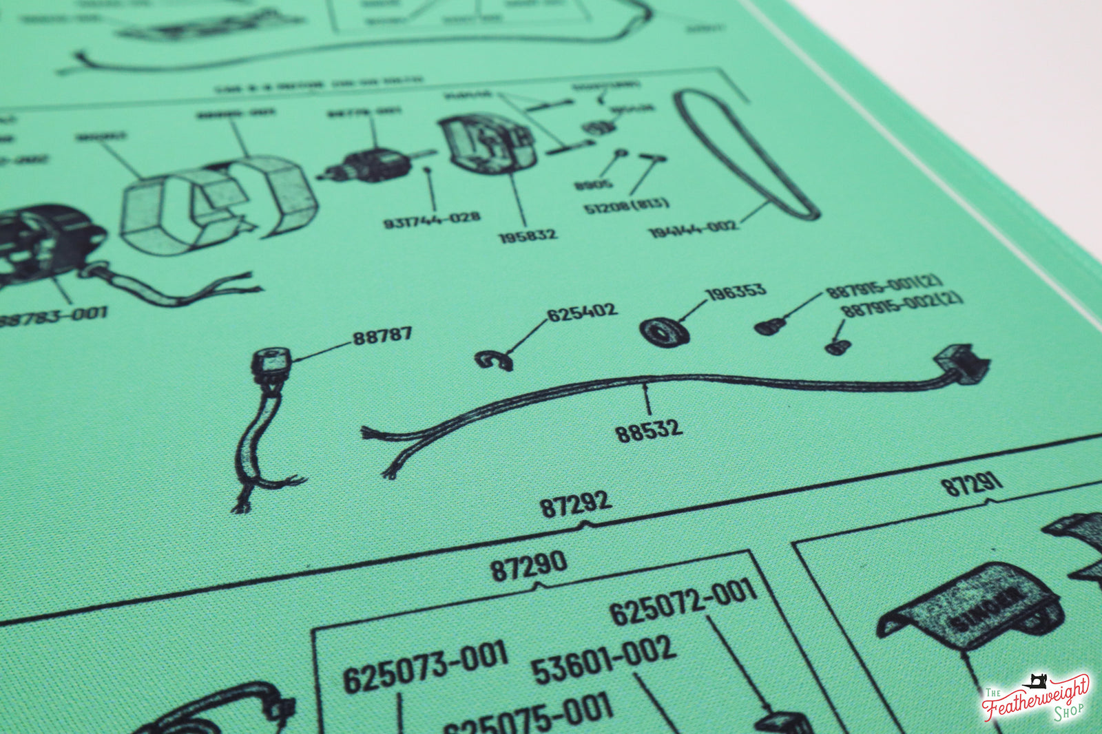 Servicing Mat - GREEN, Featherweight Schematic for White 221 – The ...