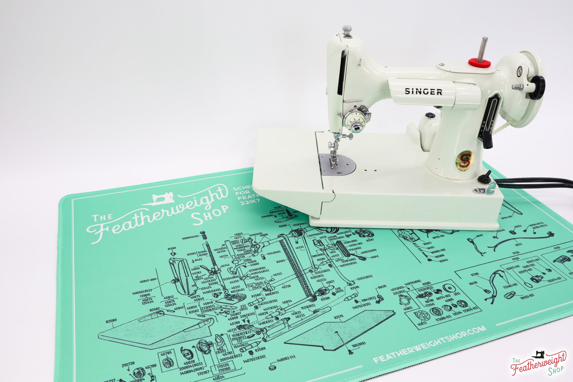 Servicing Mat - GREEN, Featherweight Schematic for White 221 – The ...