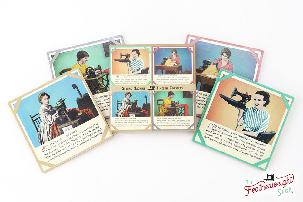 Coasters, Sewing Machine Timeline – The Singer Featherweight Shop