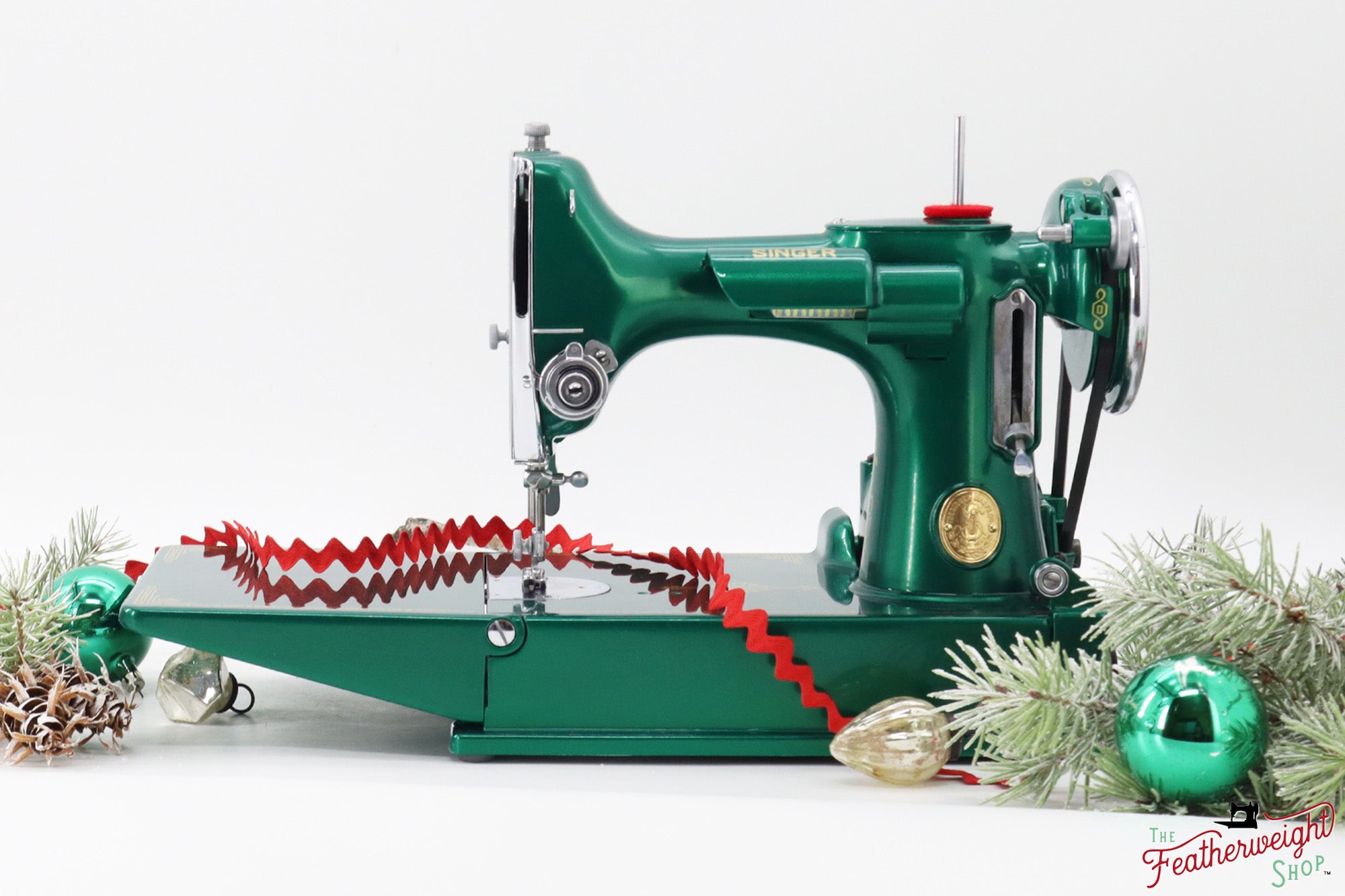 Singer Featherweight 221, AE055*** - Fully Restored in Emerald Green ...