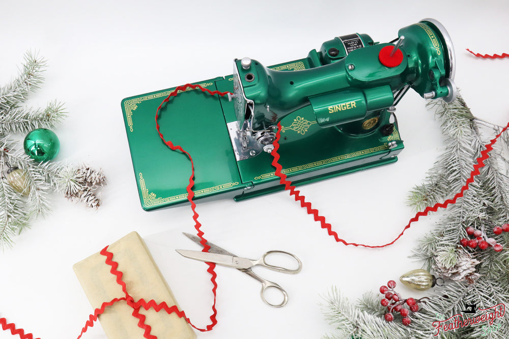 Singer Featherweight 221, AE055*** - Fully Restored in Emerald Green ...