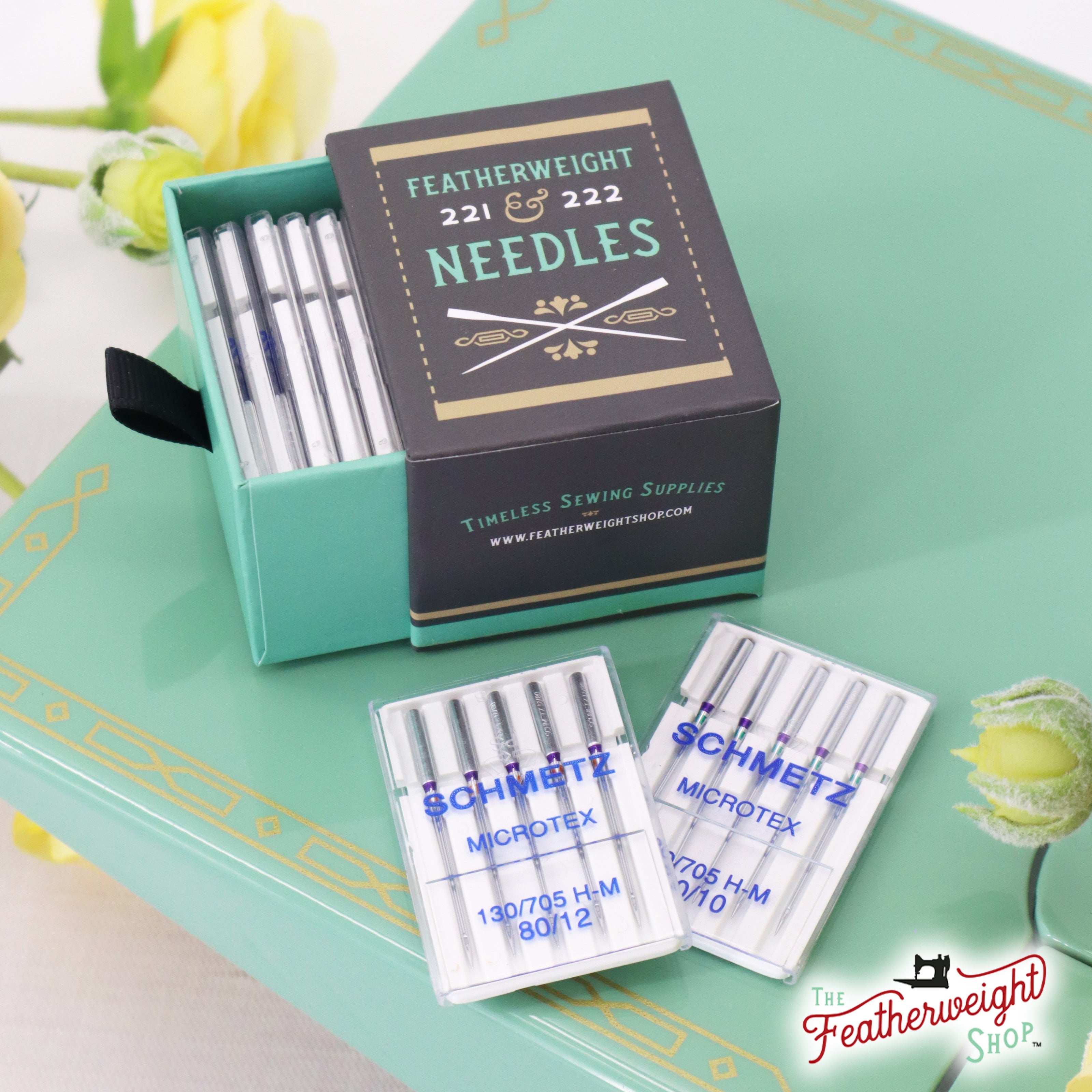 Schmetz Sewing Needles Chrome Sharp Microtex, (10 BOXED COMBO PKS of 5 ...