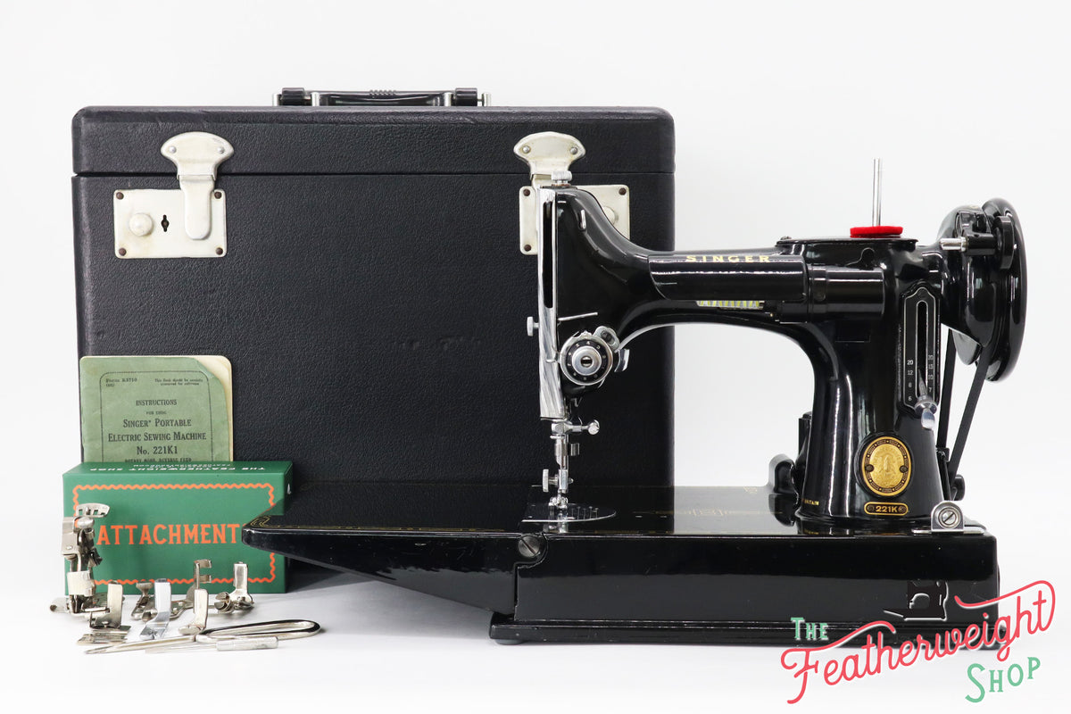 Singer Featherweight 221K Sewing Machine, 1957 - EM016*** – The Singer ...