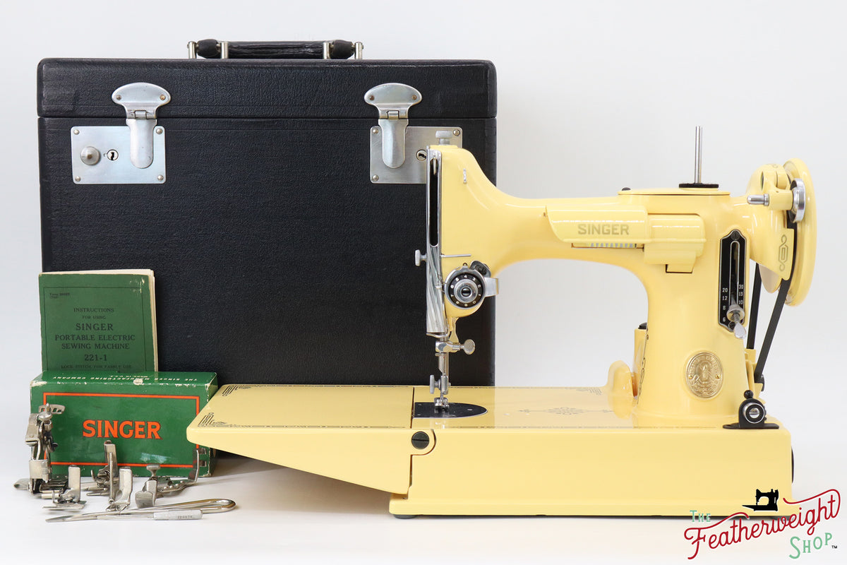 Singer Featherweight 221, AH6642** - Fully Restored in Happy Yellow ...