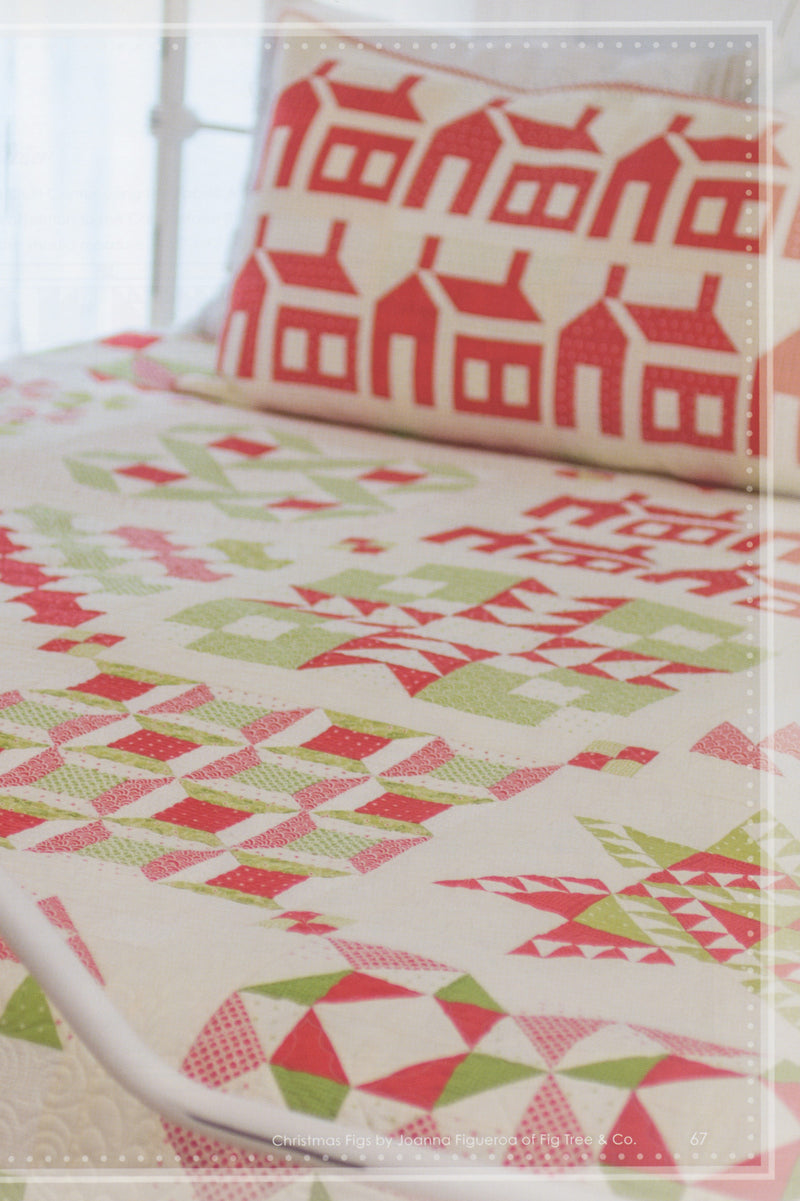 PATTERN BOOK, Christmas Figs Block of the Month Sampler Quilt by Fig T ...