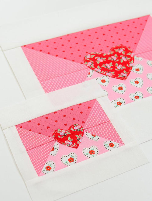 Pattern, Love Note Valentine Quilt Block by Ellis & Higgs (digital dow ...