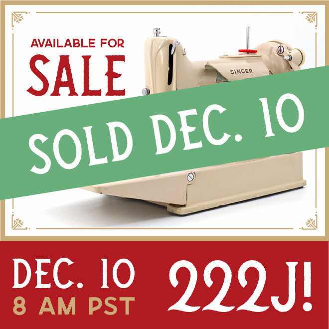 Singer Featherweight 221J Sewing Machine, Tan - JE152*** – The Singer ...