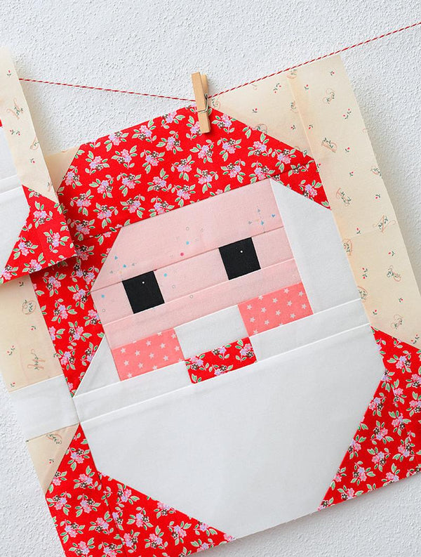 Pattern, Santa Claus Christmas Quilt Block by Ellis & Higgs (digital d ...