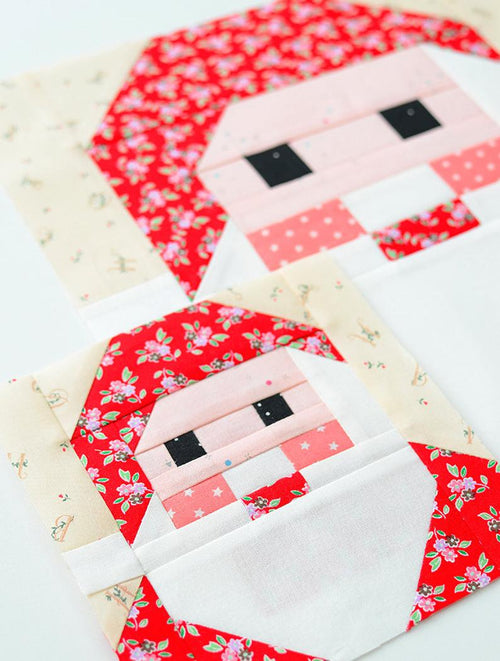 Pattern, Santa Claus Christmas Quilt Block by Ellis & Higgs (digital d ...