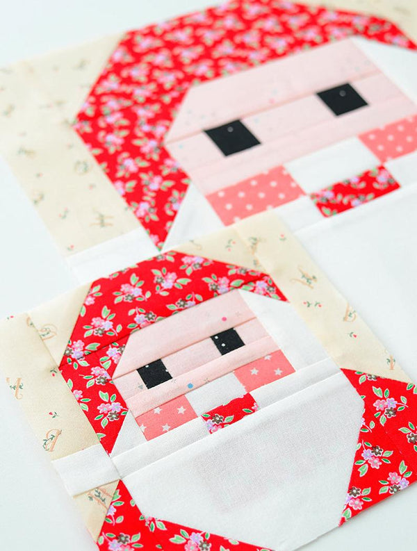 Pattern, Santa Claus Christmas Quilt Block by Ellis & Higgs (digital d ...