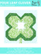 Pattern, Four Leaf Clover Quilt Block by Burlap and Blossom (digital d ...