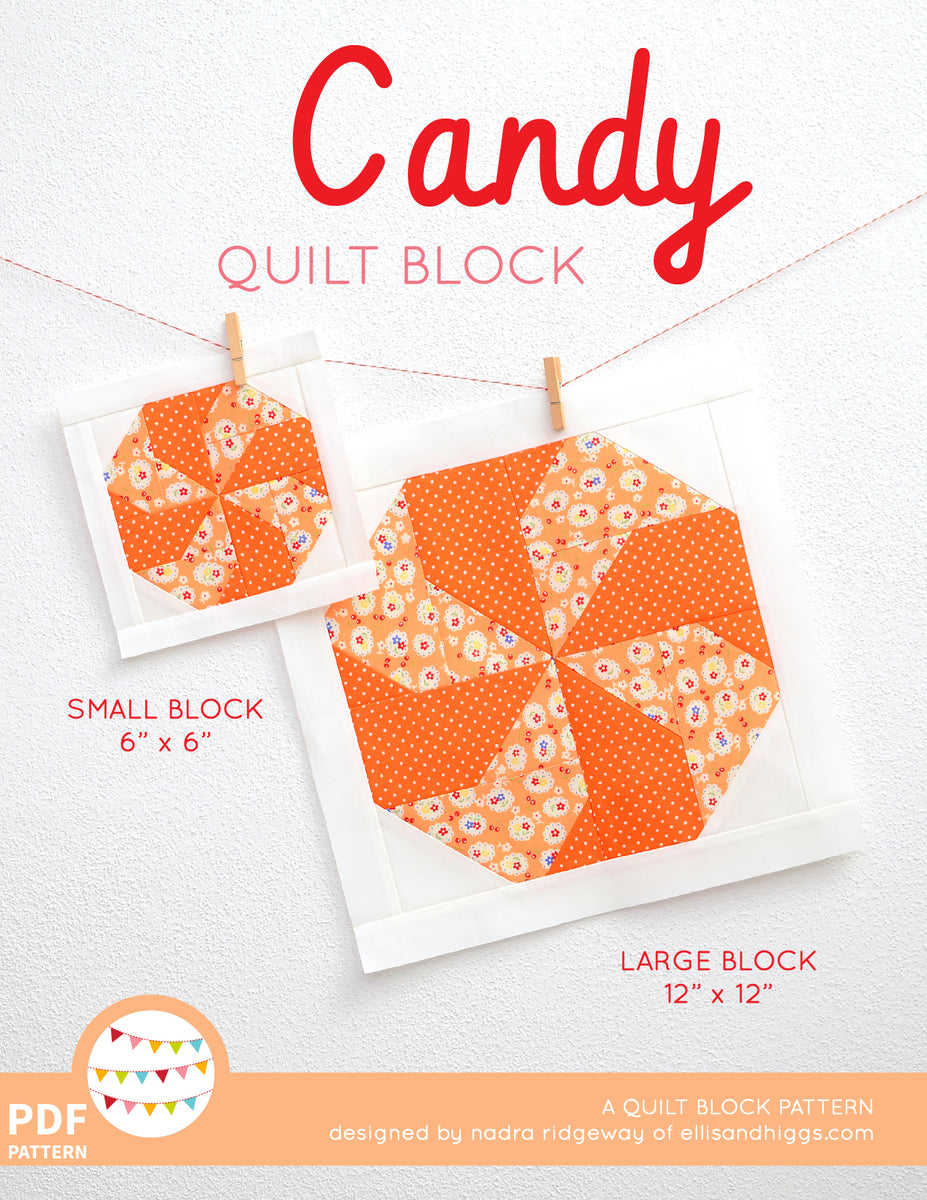 Pattern, Candy Quilt Block by Ellis & Higgs (digital download) – The ...