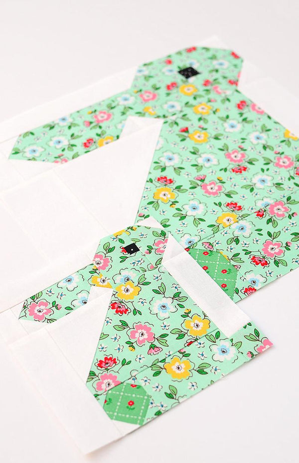 Pattern, Standing Bunny Rabbit Quilt Block by Ellis & Higgs (digital d ...