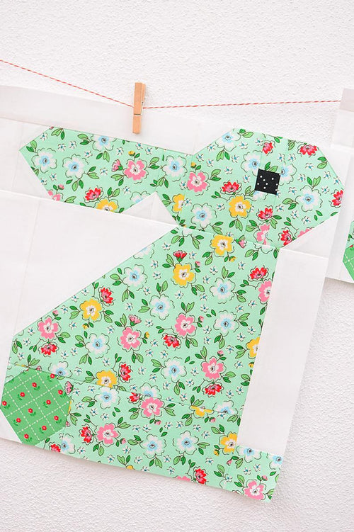 Pattern, Standing Bunny Rabbit Quilt Block by Ellis & Higgs (digital d ...