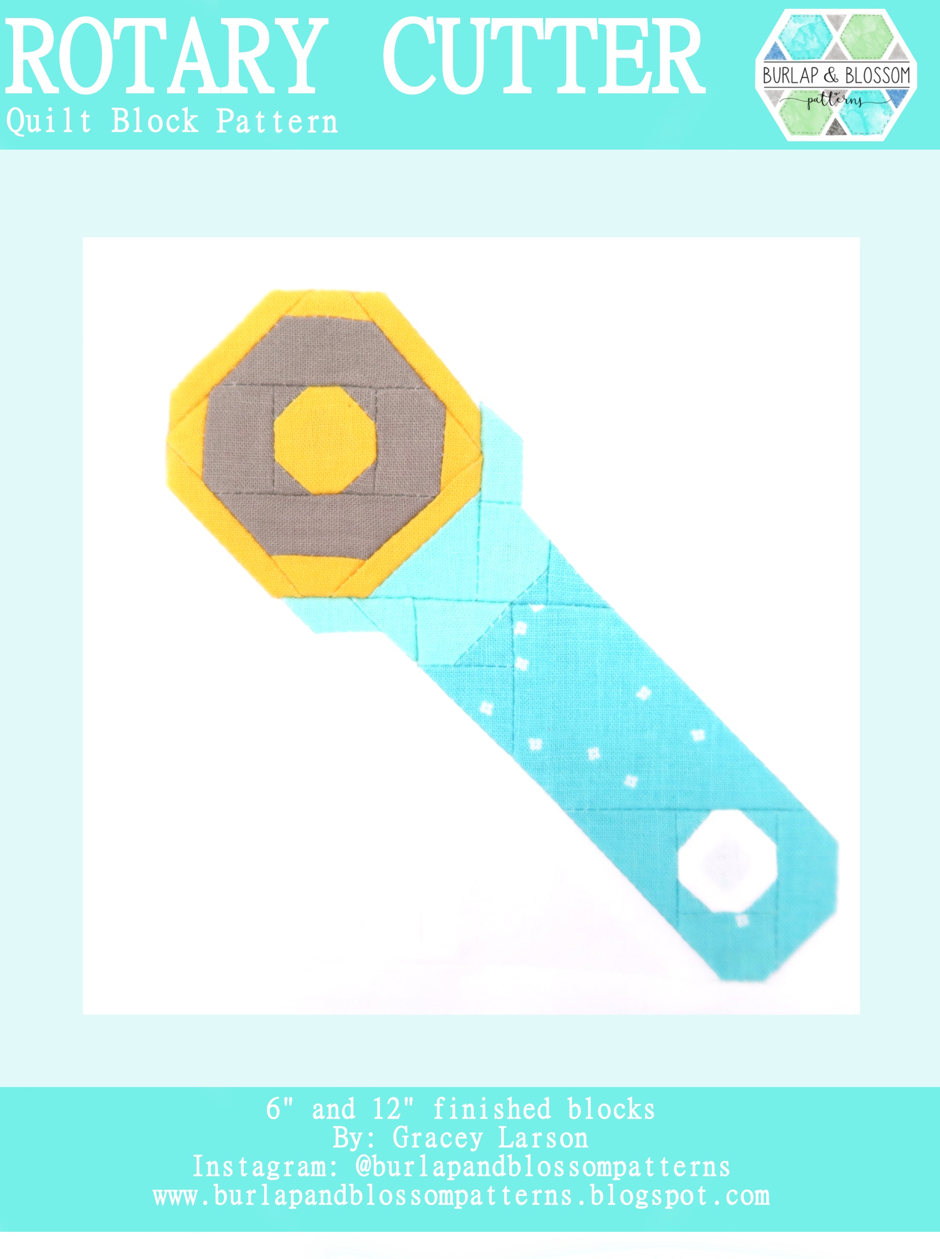 Pattern, Rotary Cutter Block by Burlap and Blossom (digital download ...