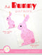 Pattern, Pink Bunny Rabbit Quilt Block by Ellis & Higgs (digital downl ...
