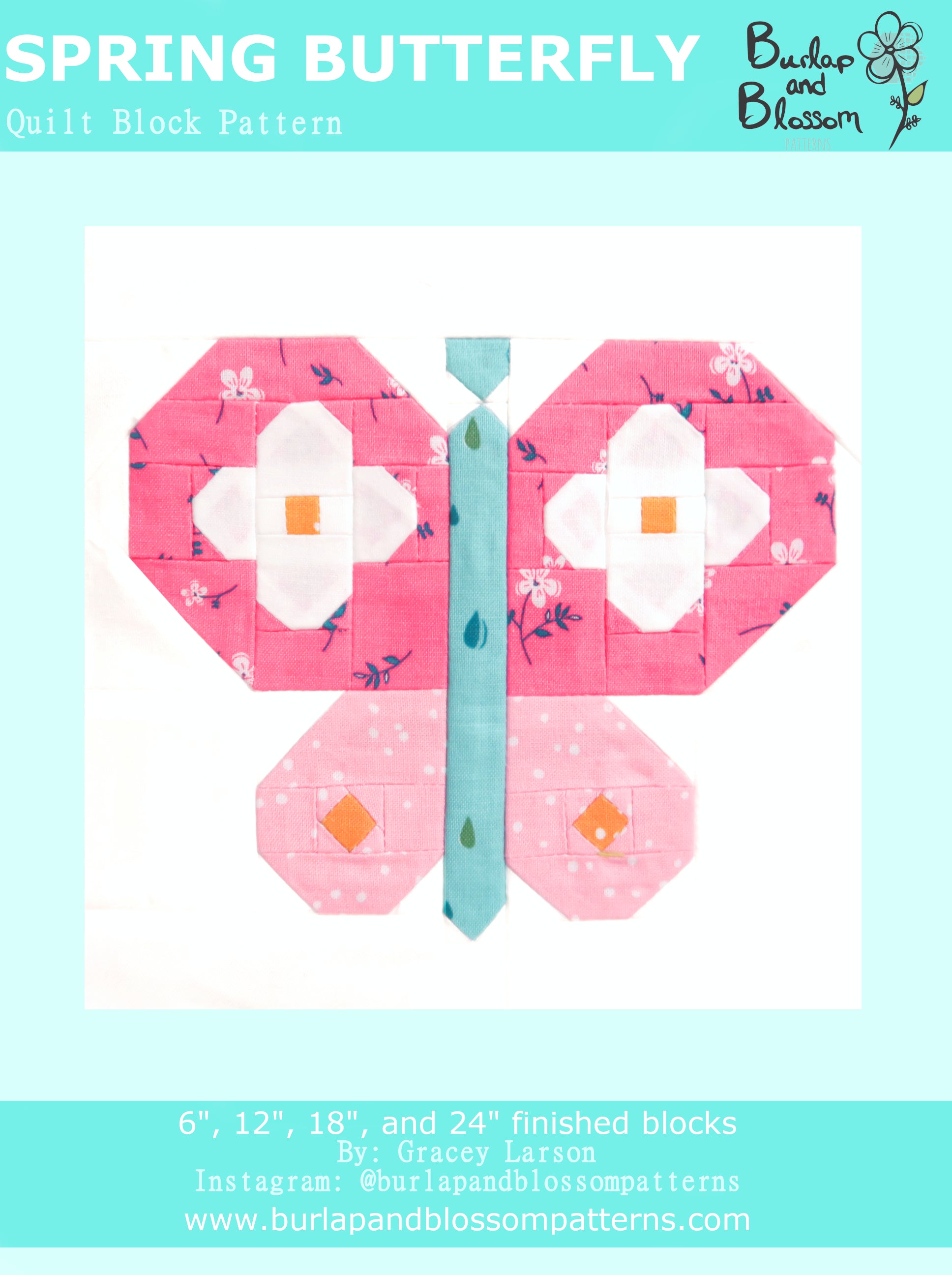 Printable Pattern Block Butterfly